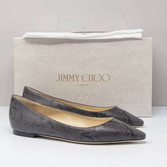 Jimmy Choo | Shoes | Jimmy Choo Romy Flat Dusk Snake Printed Leather ...